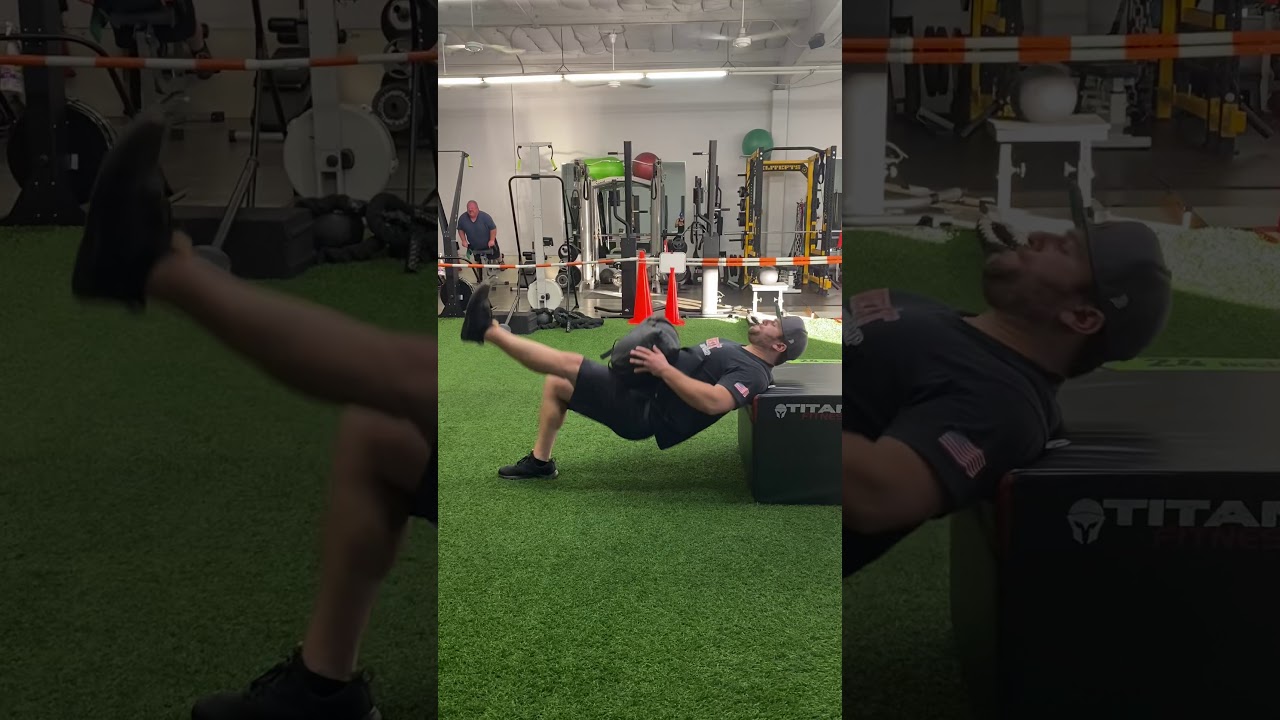 1-Leg Weighted Backpack Couch Hip Thrusts - YouTube