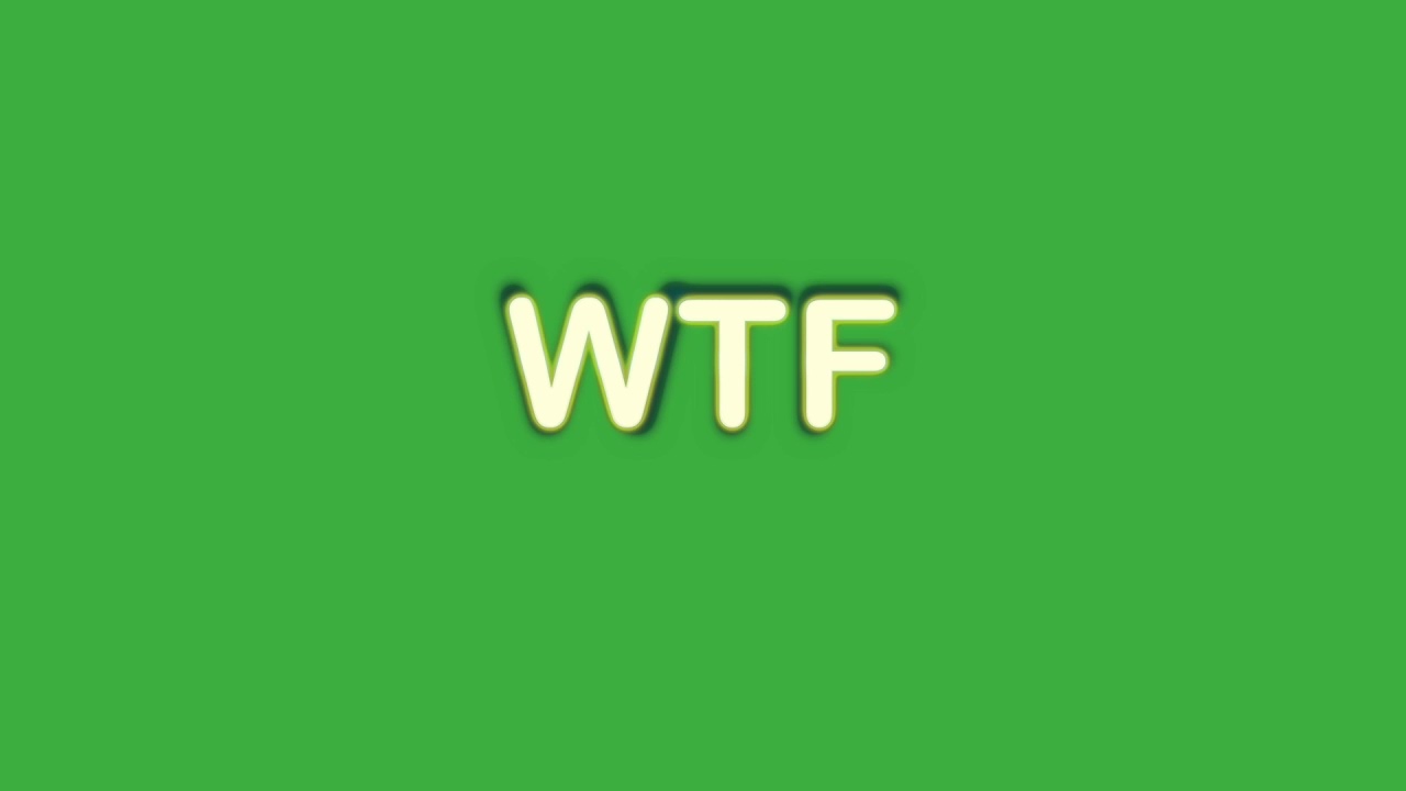 WTF Neon light Green screen - YouTube