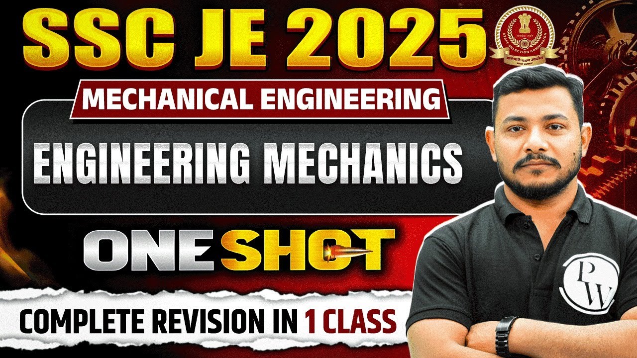 Engineering Mechanics in ONE SHOT | SSC JE Mechanical Classes ...