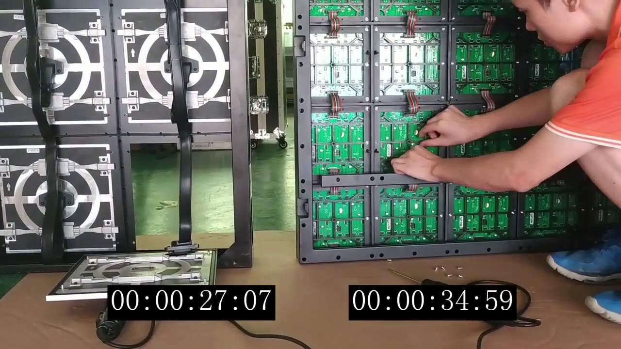Aluminum base cover module VS normal rear access led display - YouTube