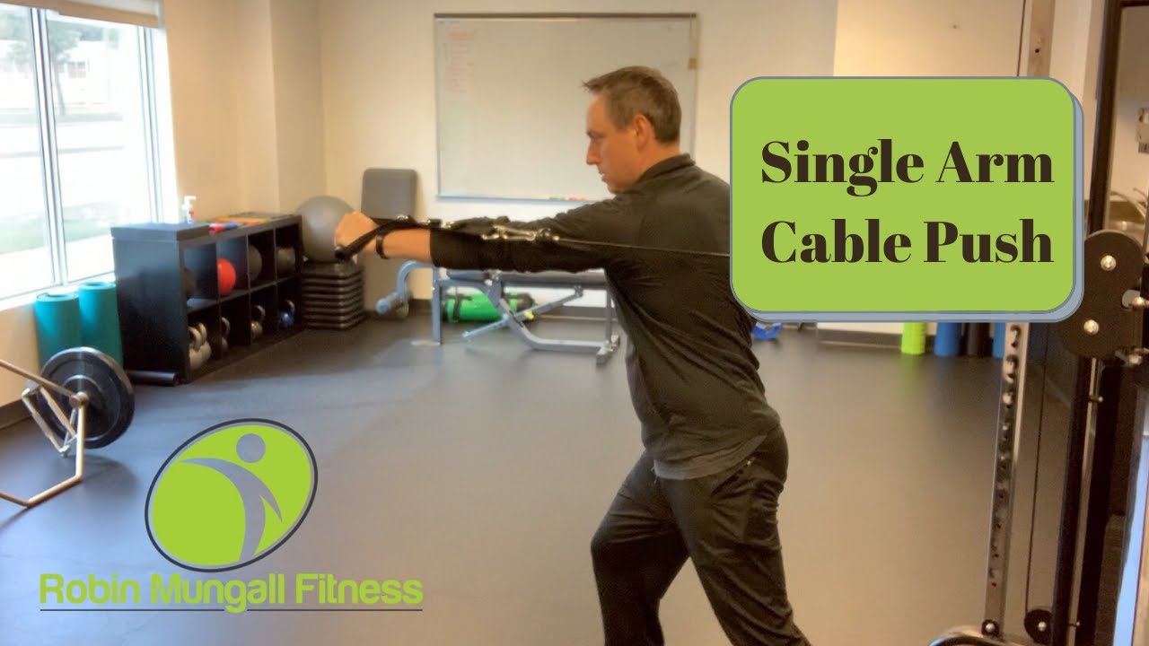 Single Arm Cable Push - YouTube