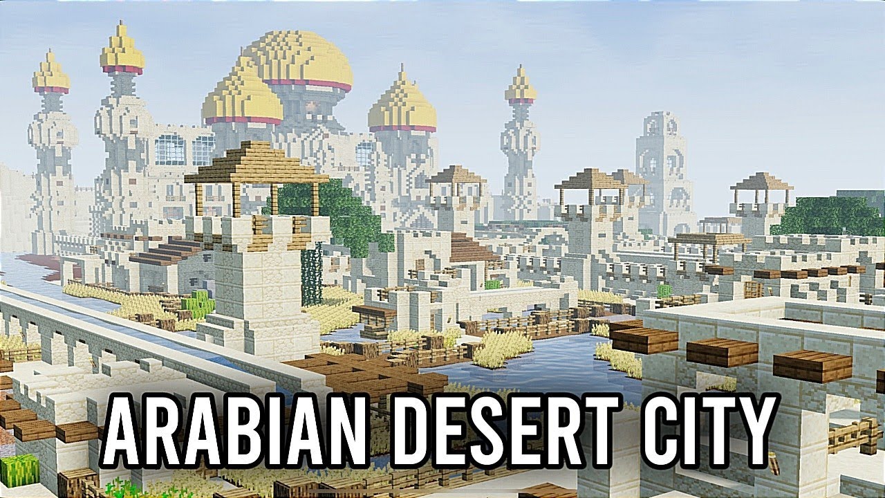 ARABIAN DESERT CITY MAP MOD FOR MINECRAFT PE AND BEDROCK - YouTube