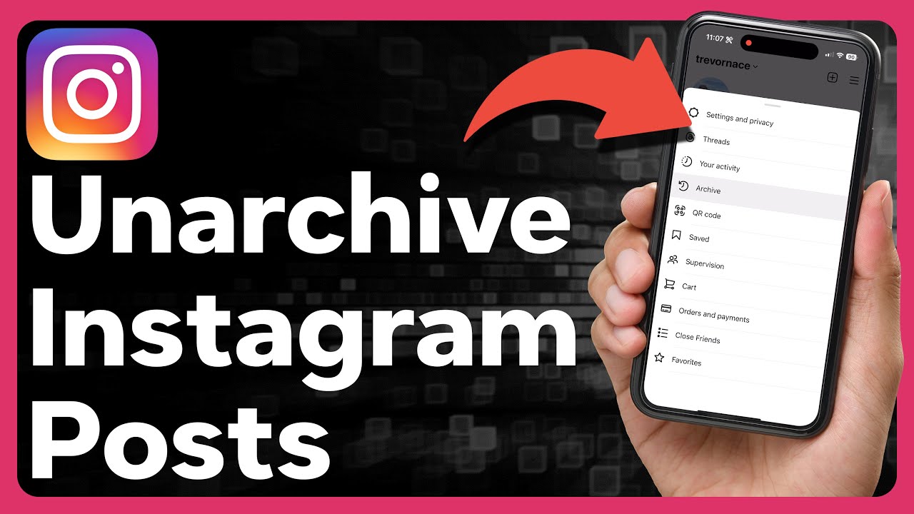 How To Unarchive Instagram Posts YouTube How To Unarchive Instagram Posts YouTube