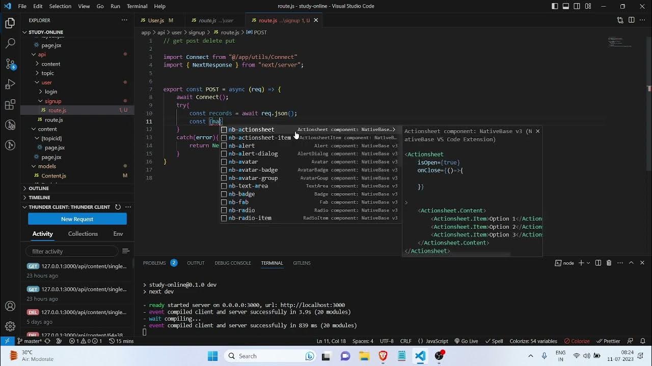 Study Online Project using Next.js 13.4 mongoose tailwindcss mongodb reactjs App Router Part - 8 ...