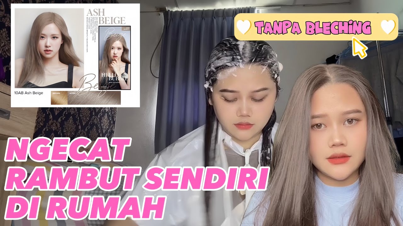NGECAT RAMBUT SENDIRI ALA ROSE BLACKPINK ‼️Mise En Scene HELLO BUBBLE ...