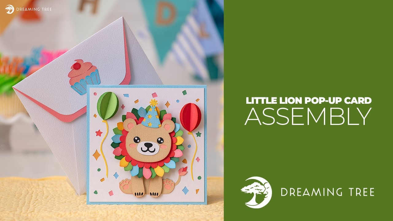 SVG File - Little Lion Pop Up Card - Assembly Tutorial (Cricut ...