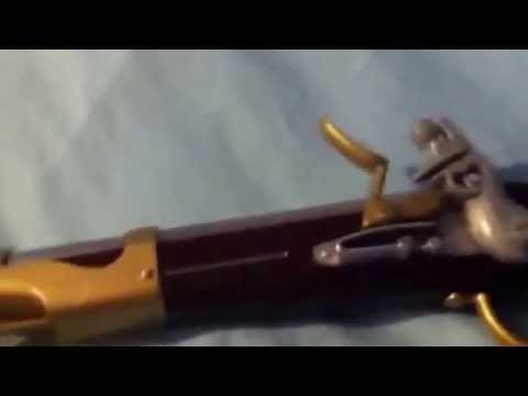 Custom spring airsoft musket pistol review - YouTube