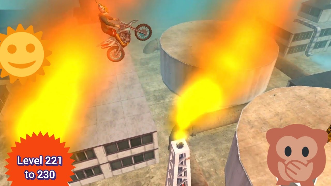 Extreme Levels Start | Stunt Bike extreme 😱| Level 221, 222, 223, 224 ...