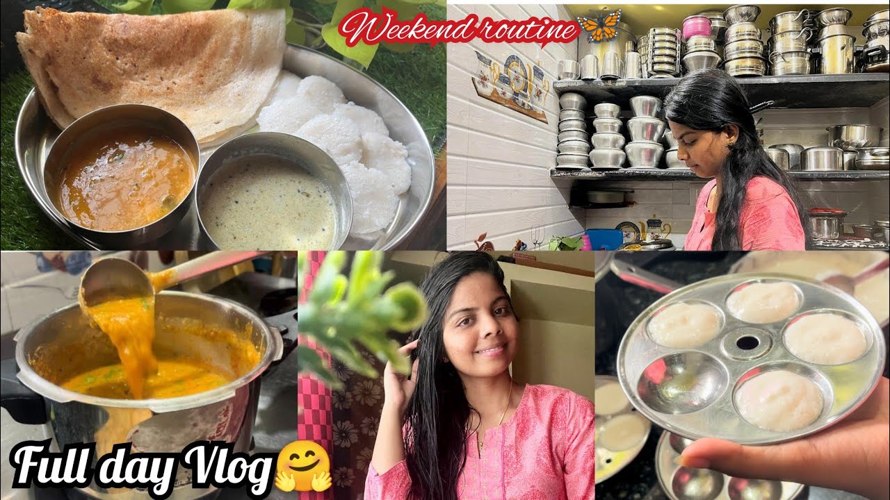 Vlog#2 💃My Weekend Routine🤩|What I cook in a day👩‍🍳Full day Routine # ...