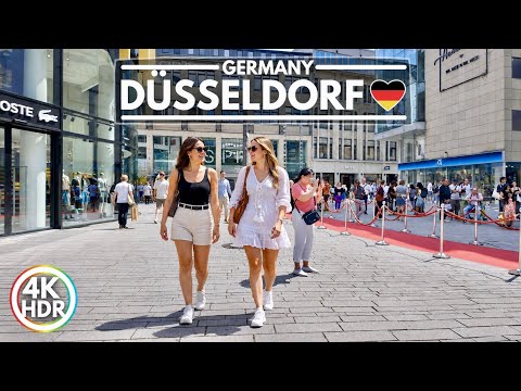 Hot Summer Day in Düsseldorf, Germany - August 2026 City Walk in 4K-HDR 60FPS