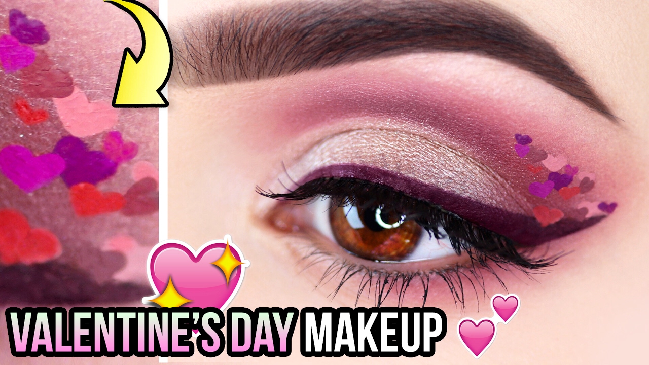 VALENTINSTAGS MAKEUP Mini Hearts Valentine's Day Inspired Makeup - YouTube