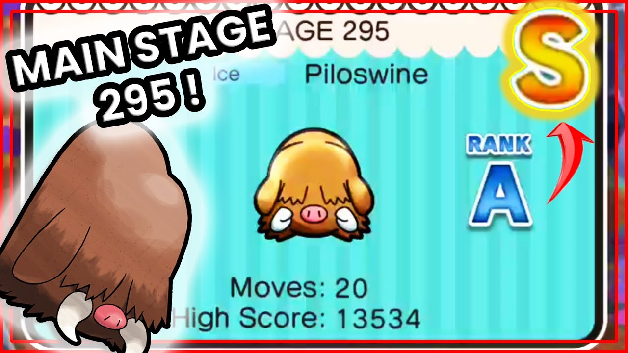 Pokemon Shuffle - Main Stage 295 - Piloswine (Itemless/Rematch for the S) - YouTube