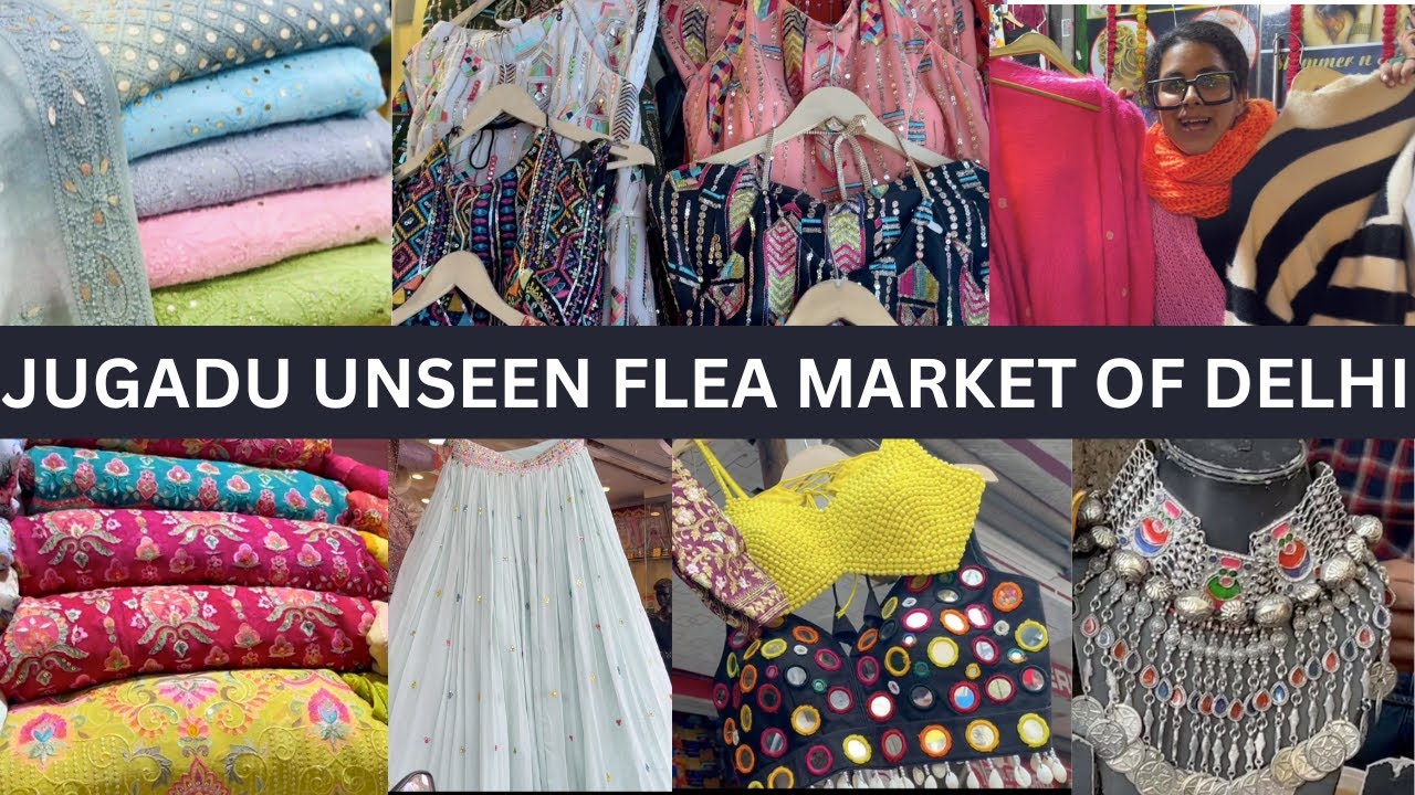 UNSEEN JUGADU FLEA MARKET for Chikankari & Velvet Suit Fabric, Silver ...