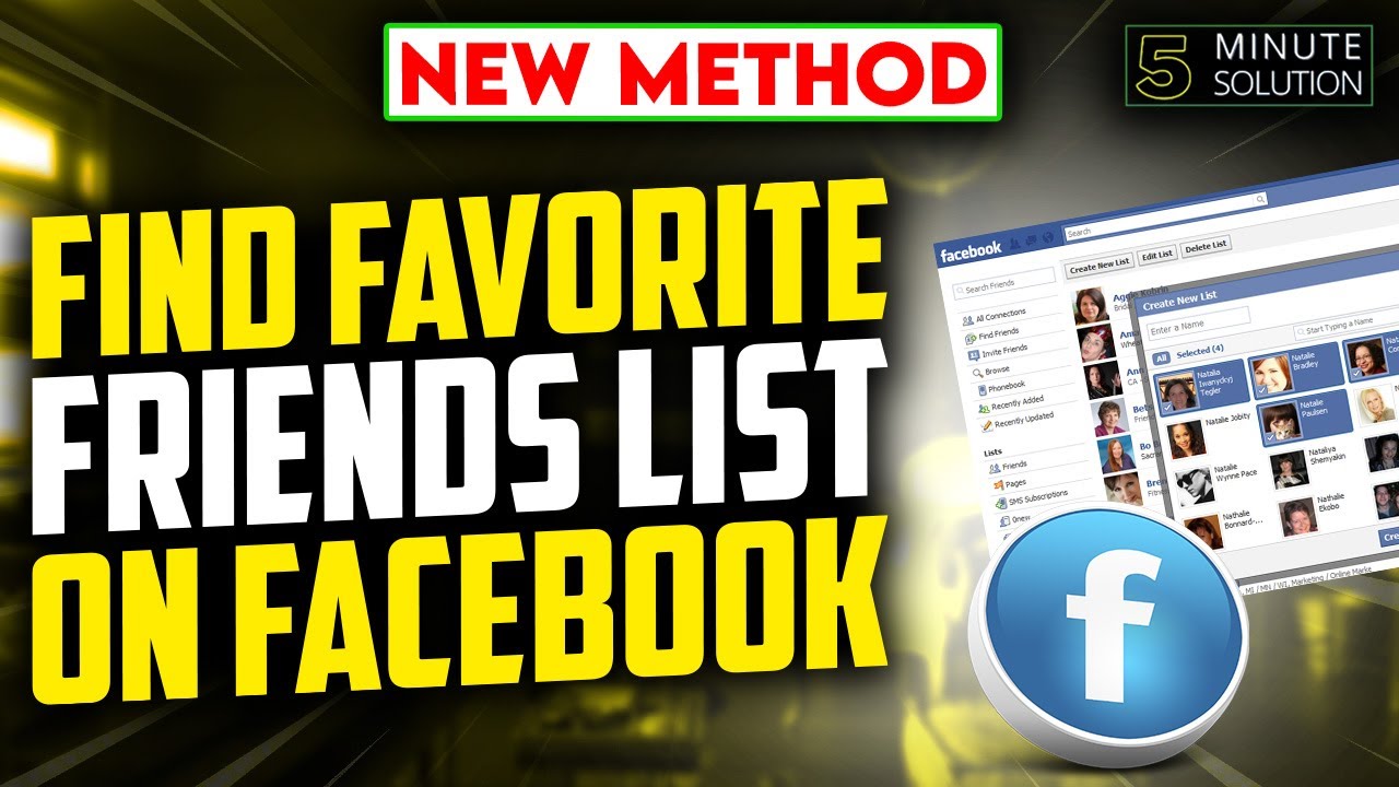 How to find Favorite Friends List on Facebook - YouTube