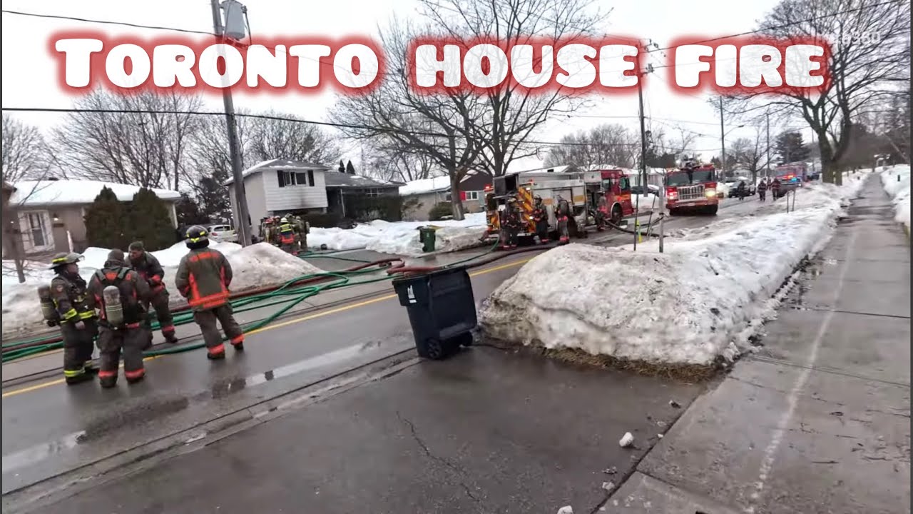 Toronto fire crews on scene || House fire || North York - YouTube