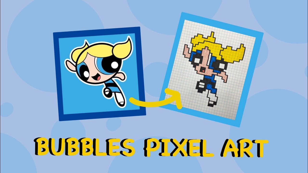 Pixel Art Drawing: Bubbles From ‘The Powerpuff Girls’ - YouTube