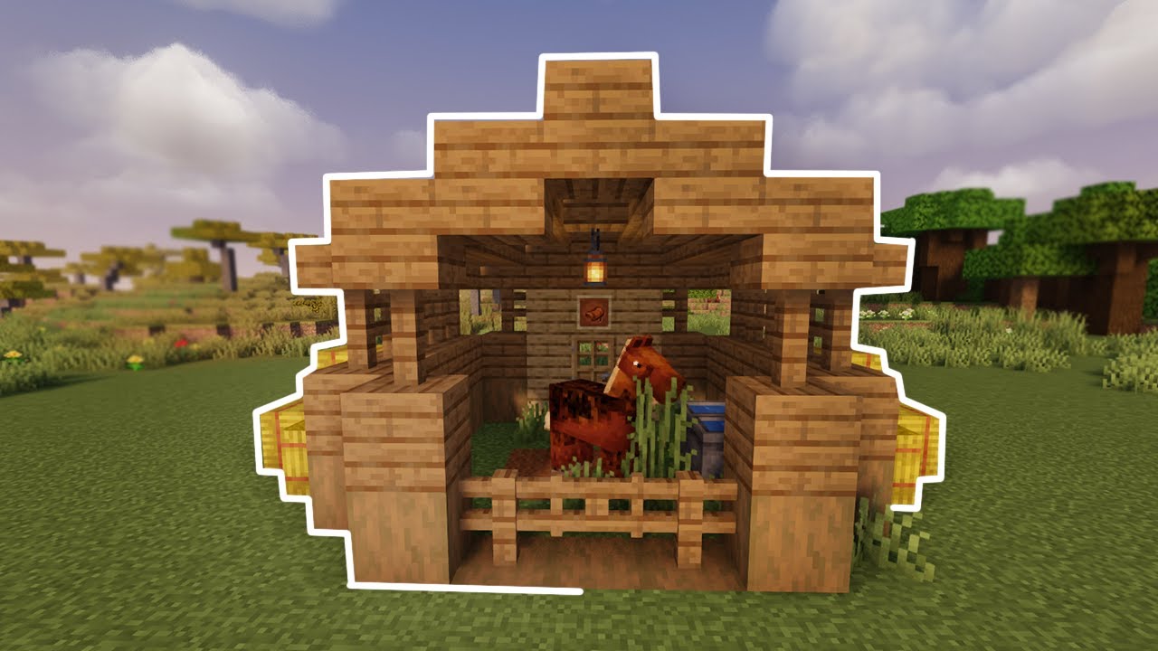 Minecraft: How to Build a Horse Stable | Small Horse Stable Tutorial ...