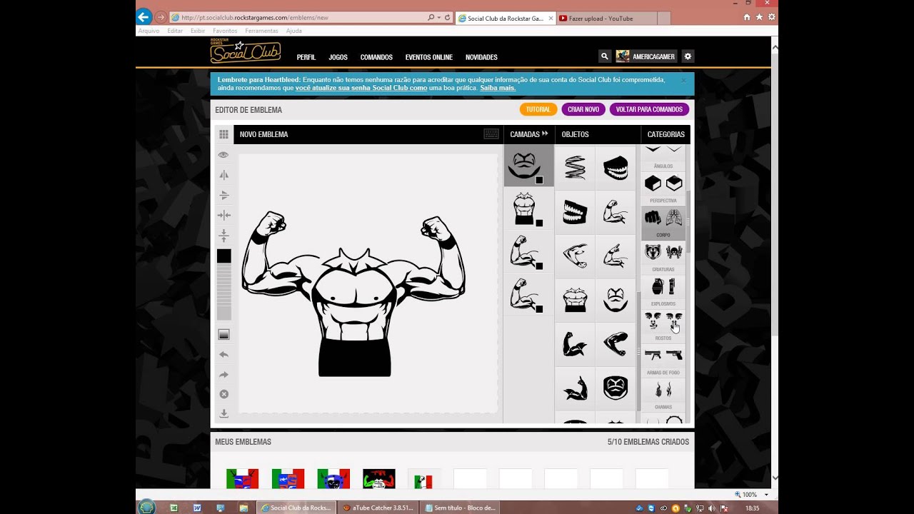 Tutorial:como mudar o emblema de seu COMANDO na Social Club Rockstar ...