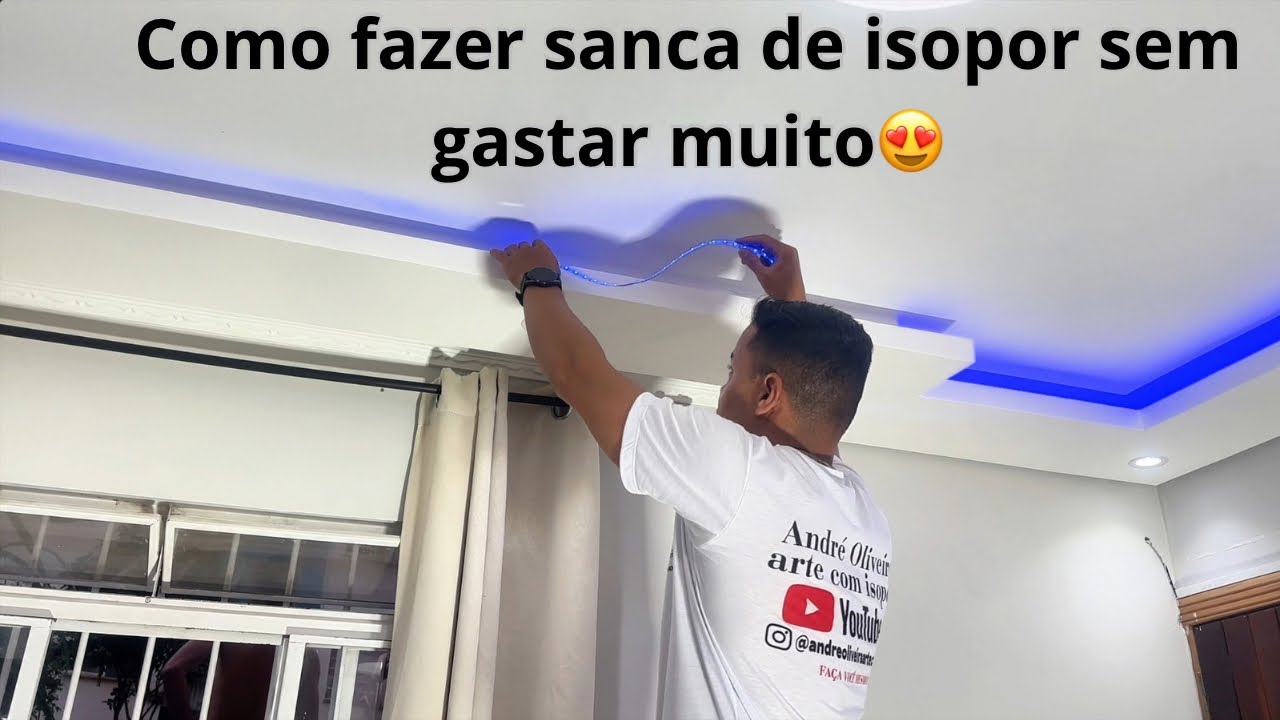 Como Fazer Sanca de Isopor Barata e Fácil: Passo a Passo Completo - YouTube