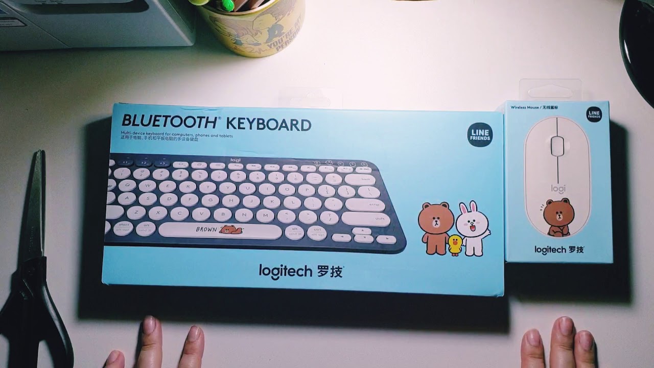 Unboxing Logitech keyboard k380 Line Friends - YouTube
