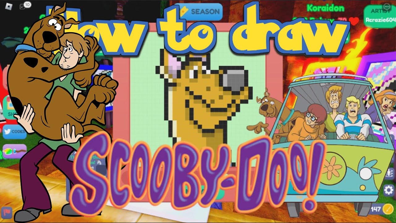 HOW TO DRAW SCOOBY DOO - STARVING ARTIST / ROBLOX - YouTube