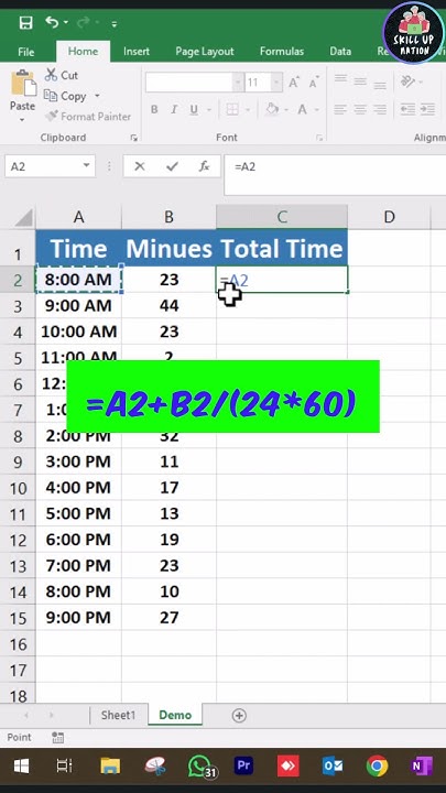 #shorts How to calculate time in MS Excel #exceltech #viral #ytshorts - YouTube
