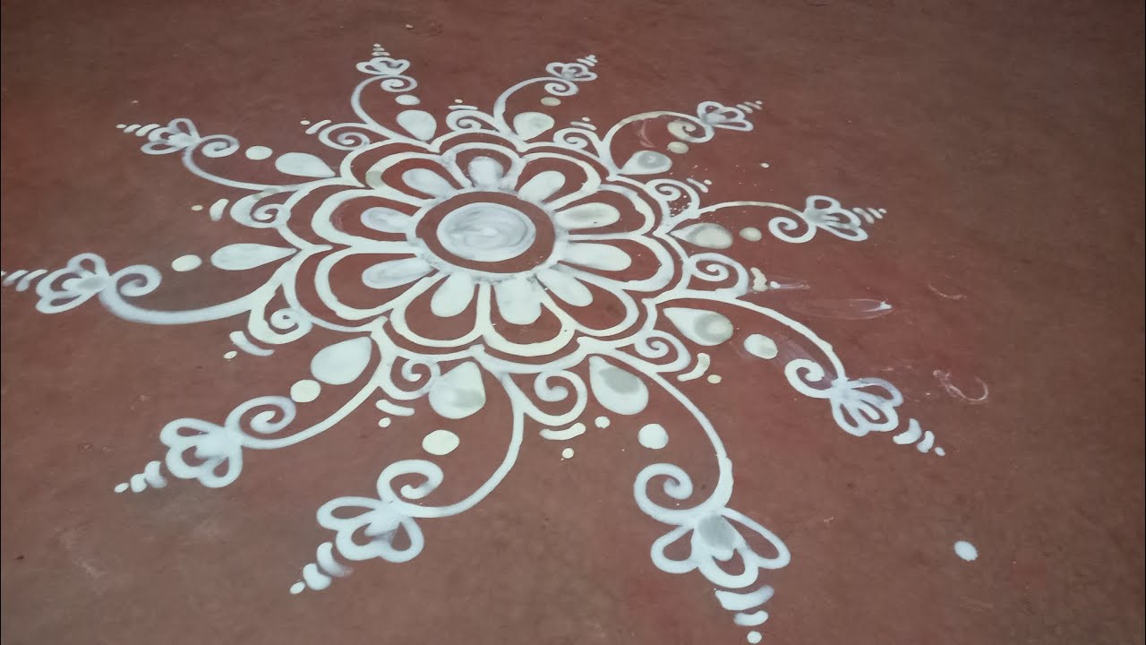 unique fancy rangoli design 2022 - YouTube