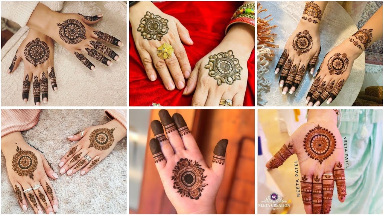 Gol tikki mehndi design| Mandala mehandi dezain| Mahadir dijain| Bridal ...