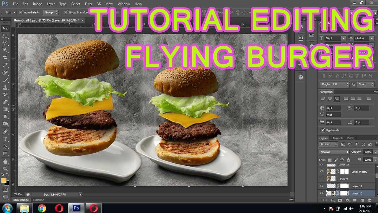 TUTORIAL LENGKAP EDITING FLYING BURGER PART 2 - YouTube