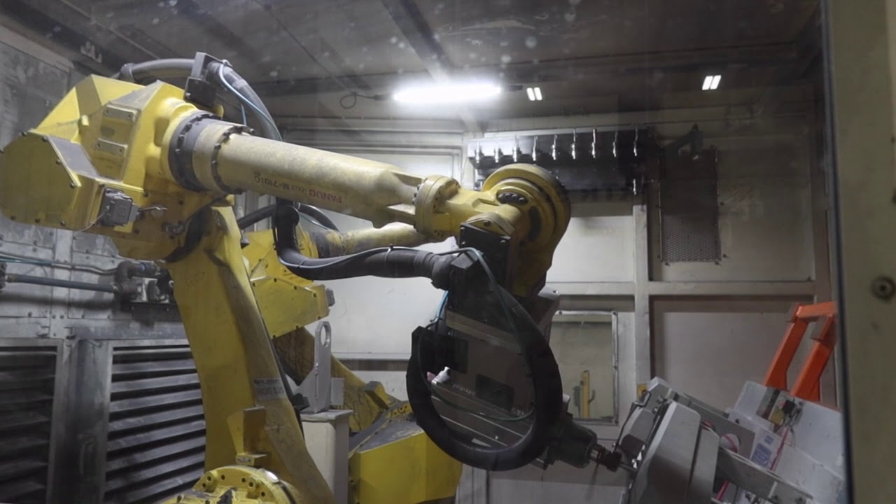 KMT DUAL ROBOTRIM CNC 6-AXIS ROBOTIC TRIM ROUTER NEW 2012 - YouTube