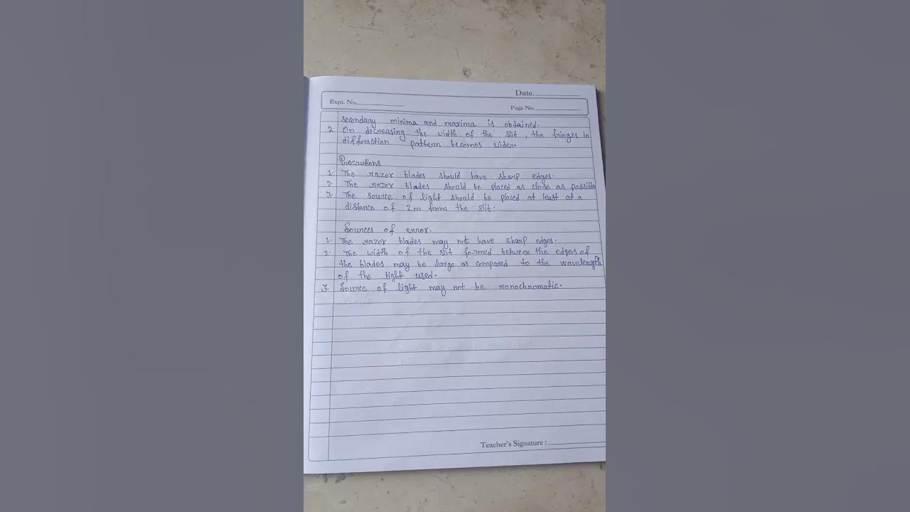 To observe diffraction of light due to a thin slit.#activity of physics ...