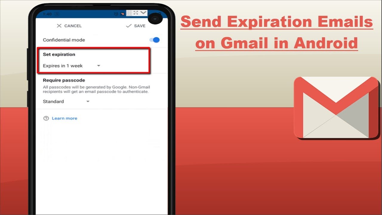 How to Add an Expiration Date to Emails in Gmail on Android - YouTube