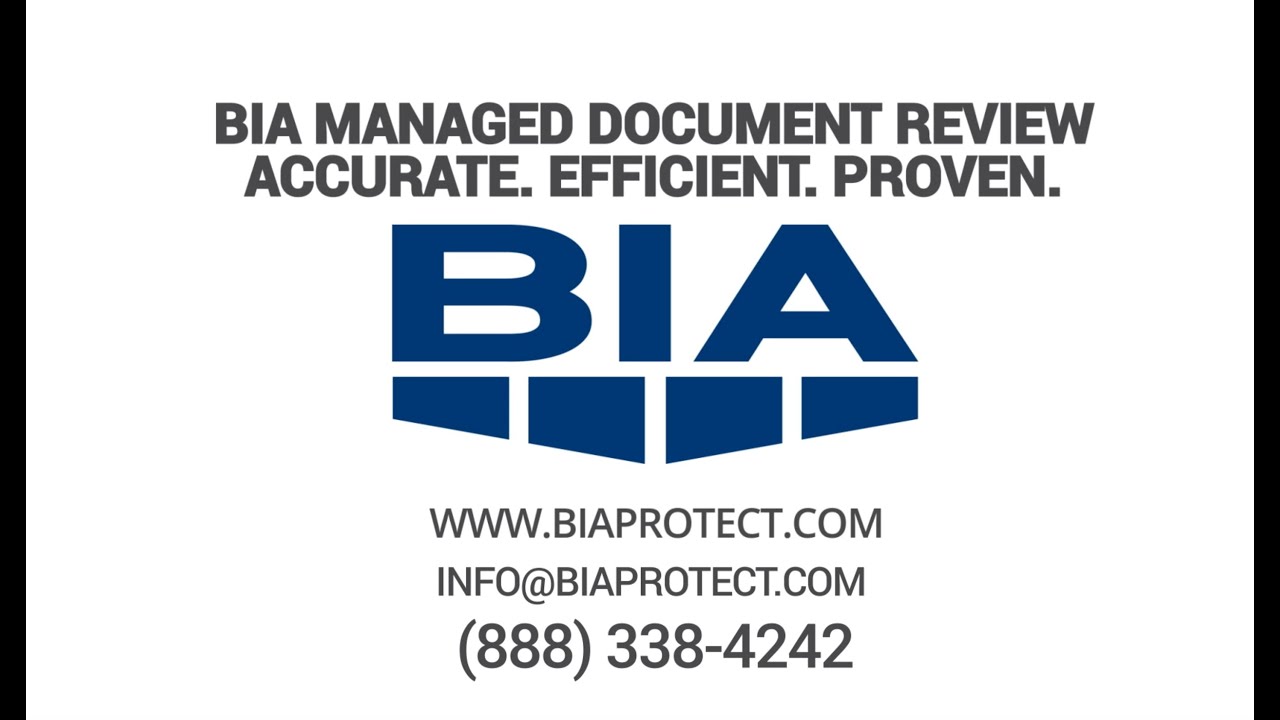 BIA's Managed Document Review - YouTube