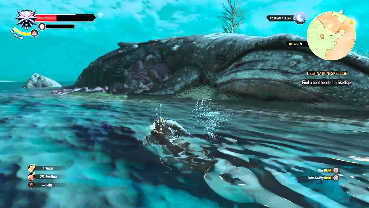 The Witcher 3: Wild Hunt - Monster Whale! - YouTube