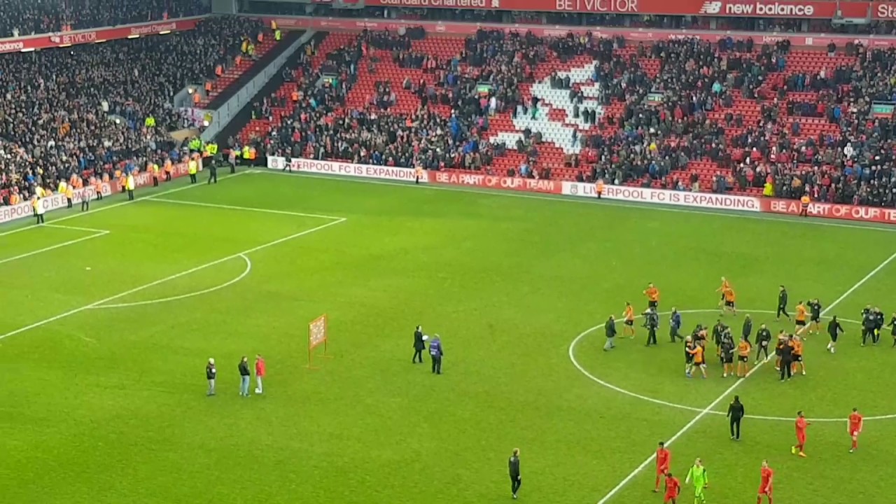 Wolves fans celebrations after beating Liverpool. - YouTube