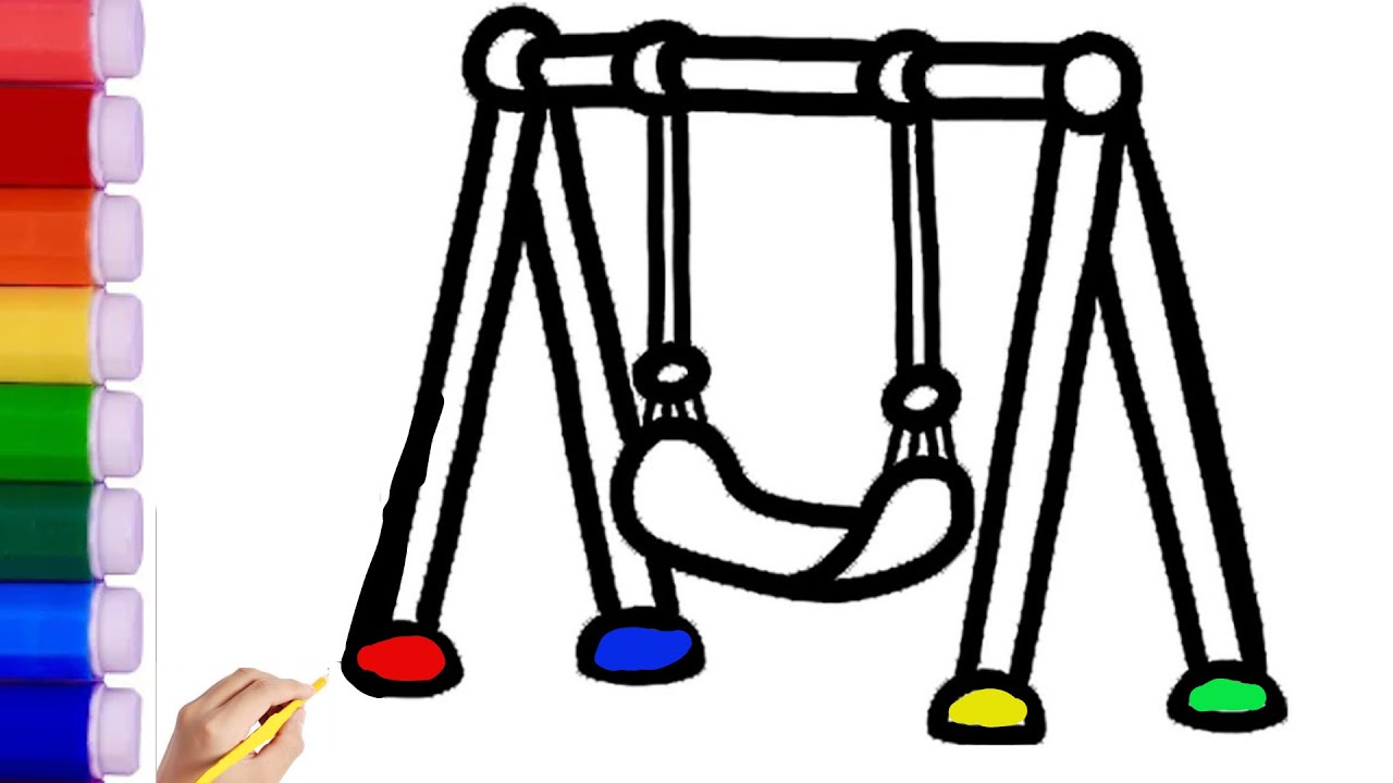 Cradle Drawing, Painting and Coloring for kids and toddlers || Draw ...