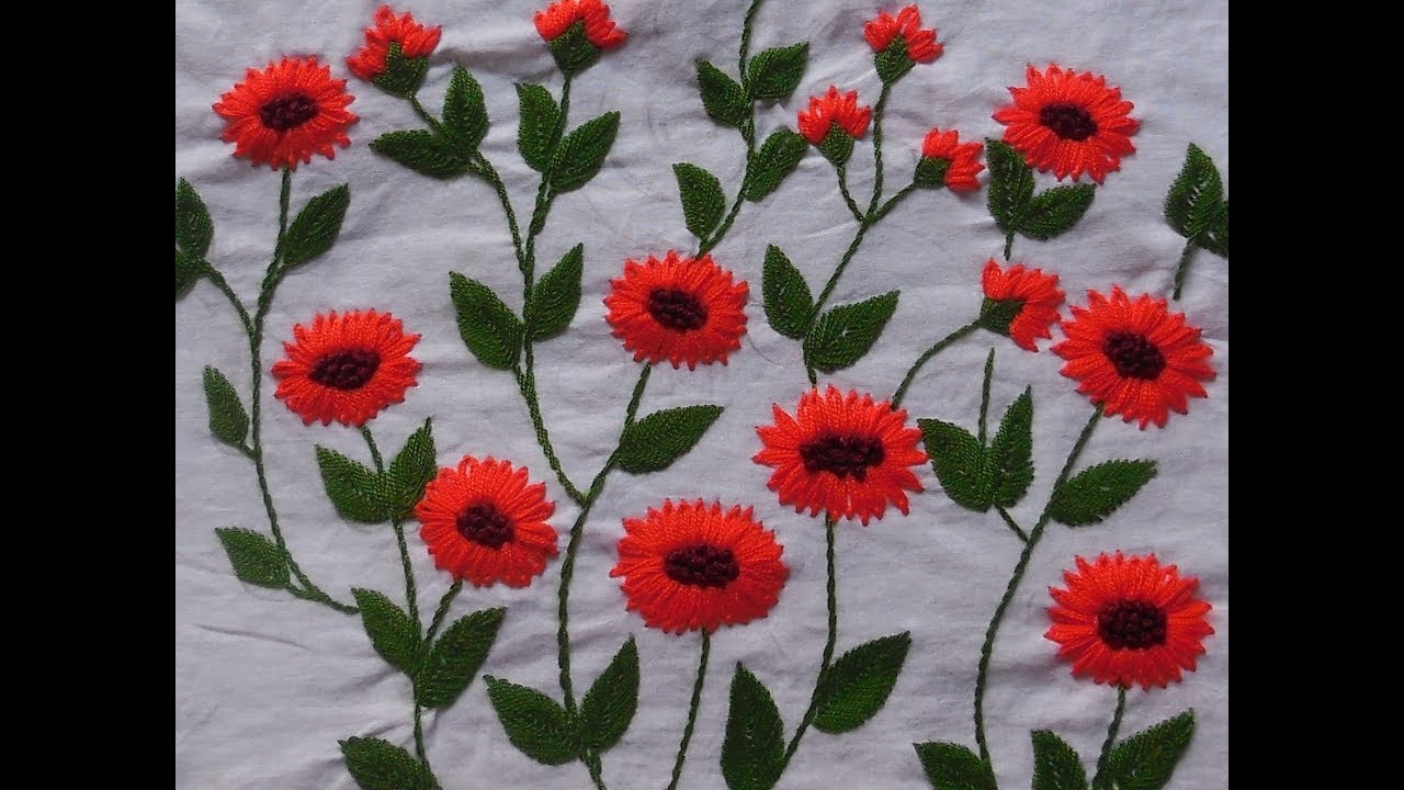 Hand Embroidery : Beautiful Flower Stitch Tutorial | 13 March 2018 ...