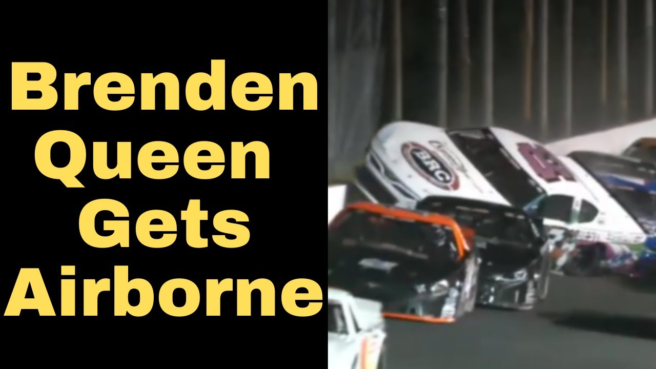 Brenden "Butterbean" Queen Goes Airborne During CARS Tour Race at ...