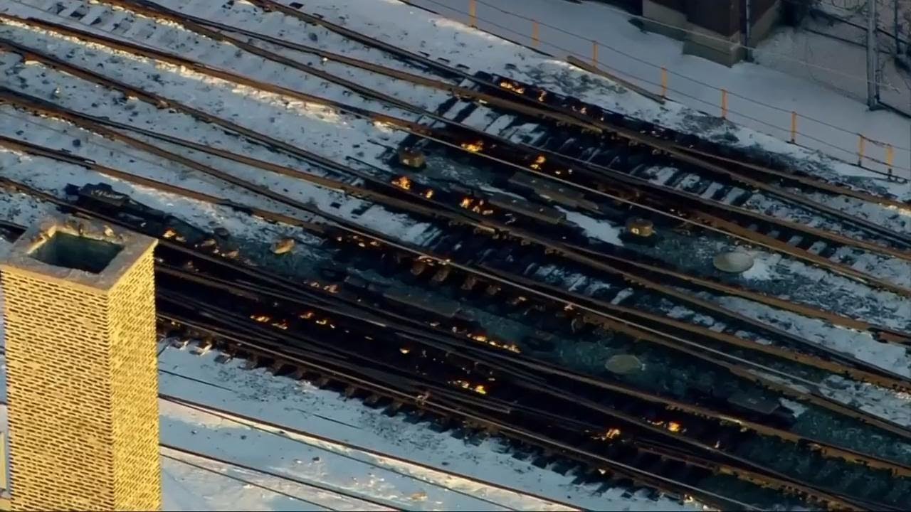 Rail lines in Chicago set on fire to keep trains moving during deep ...