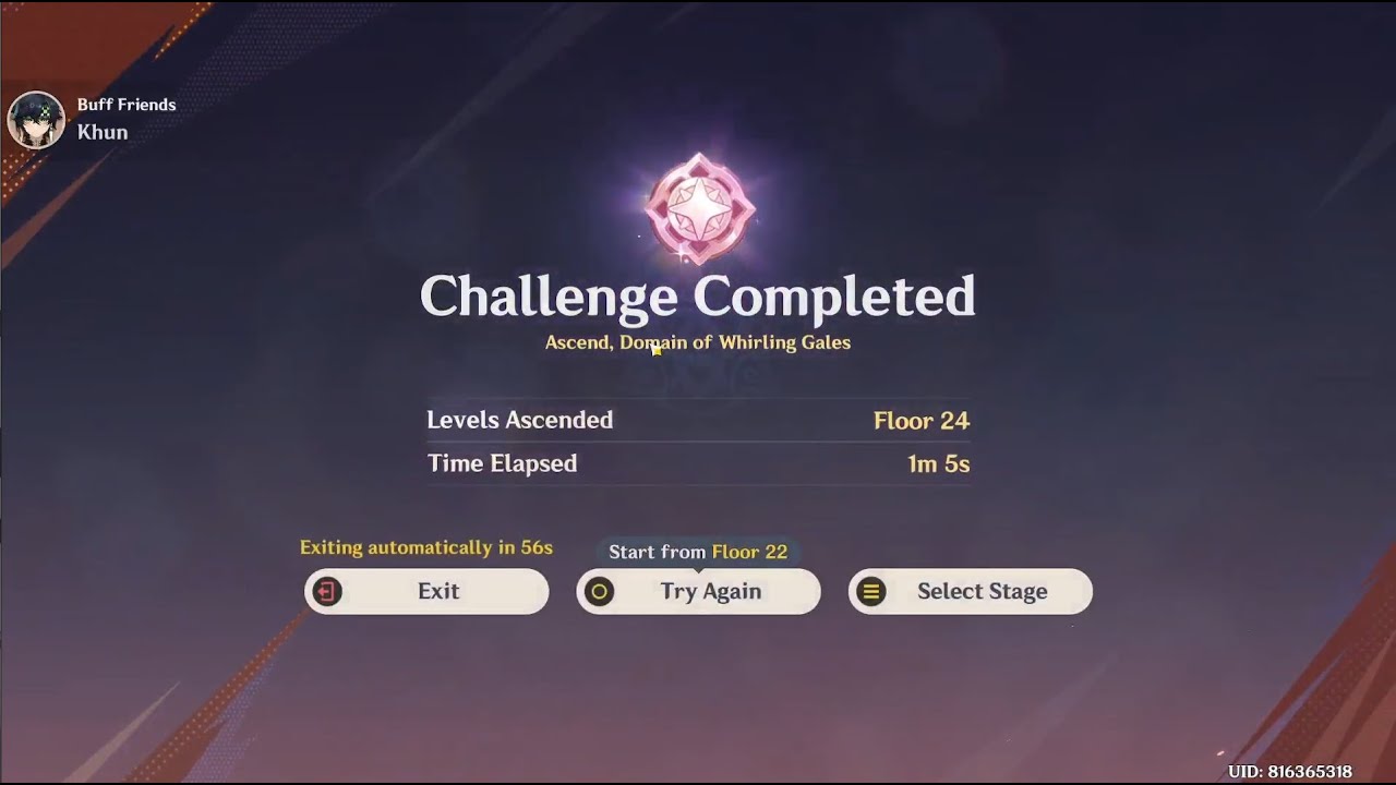 Genshin Impact Realm of Tempered Valor Day 3 Floor 24 65s - YouTube