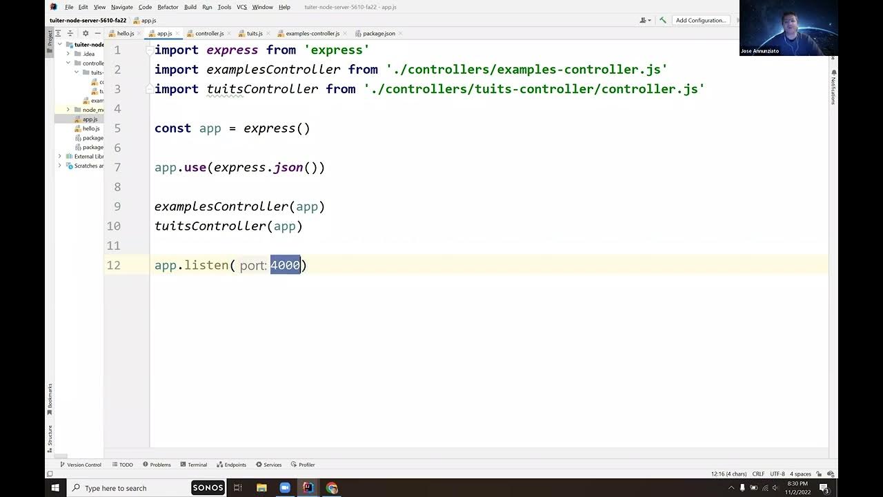 Integrating React.js Web Apps with an HTTP Node.js Server - YouTube