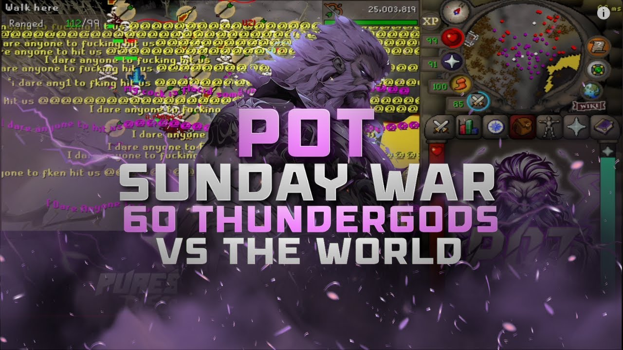 OSRS - [PoT] PURES OF TODAY vs. THE WORLD | P2P SUNDAY | 60 THUNDER ...