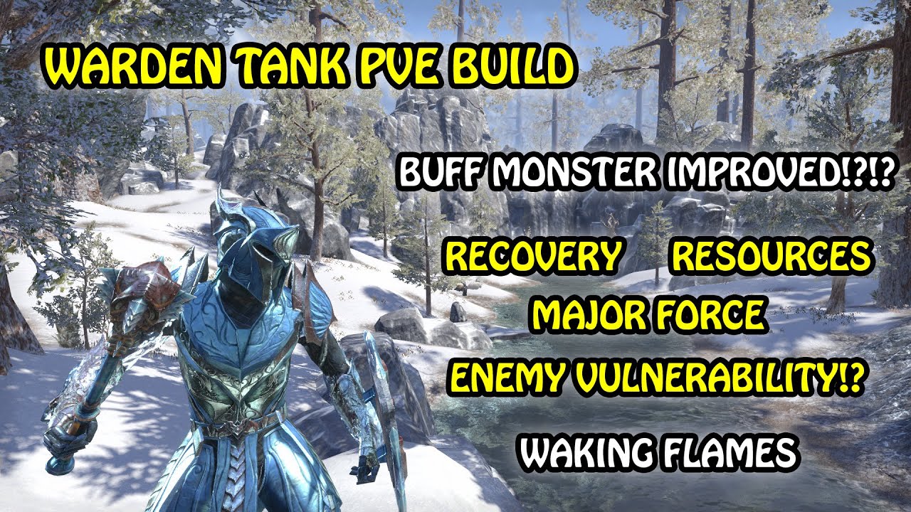 Warden Tank PVE Build ESO: Paladin of Kyne (Waking Flame) - YouTube