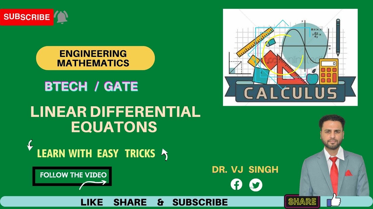 LINEAR DIFFERENTIAL EQUATIONS . - YouTube