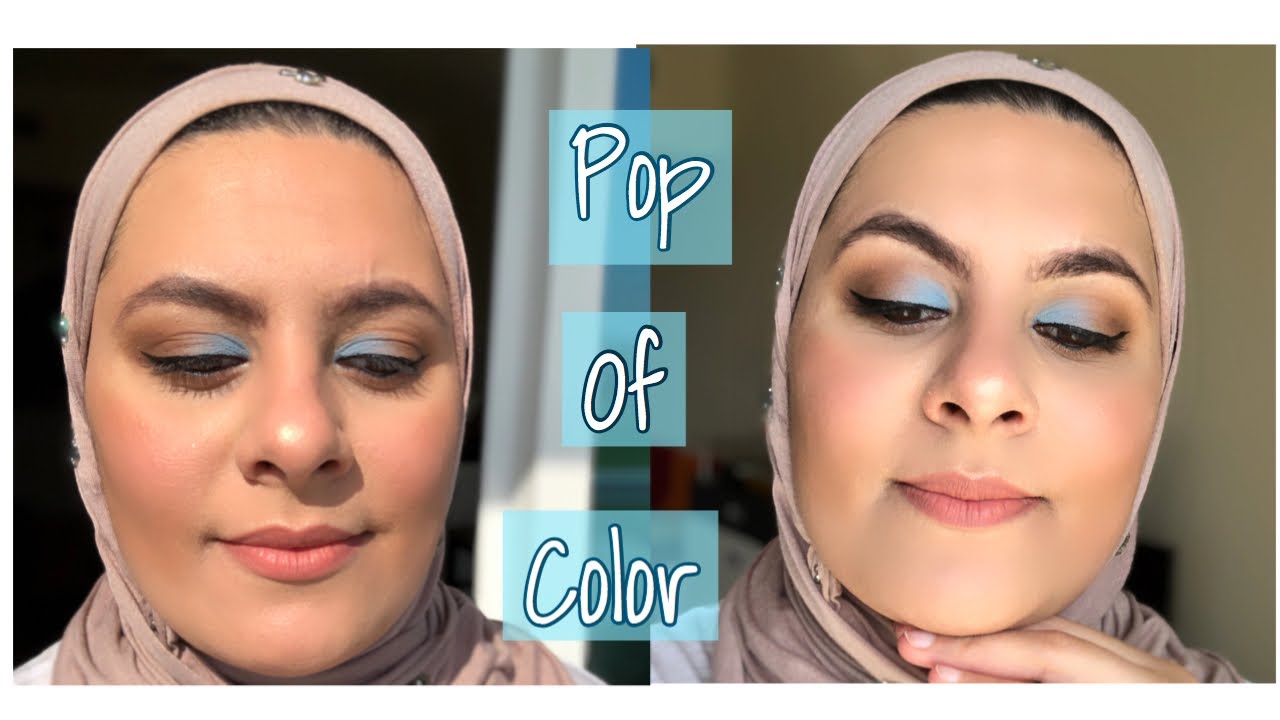 Pop of color Blue - Summer makeup look #1 - YouTube