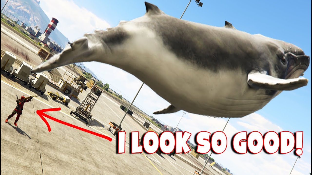 GTA 5 Mods Funny Moments - WHALE GUN MOD W/ DEADPOOL! - YouTube