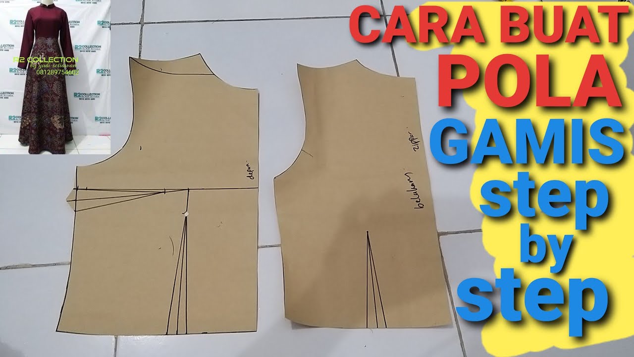 Live.tutorial Membuat Pola Gamis Full Step By Step - YouTube