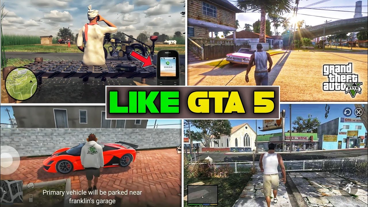 Top 5 Games Like GTA 5 For Android l New GTA 5 Like Games On Mobile ...