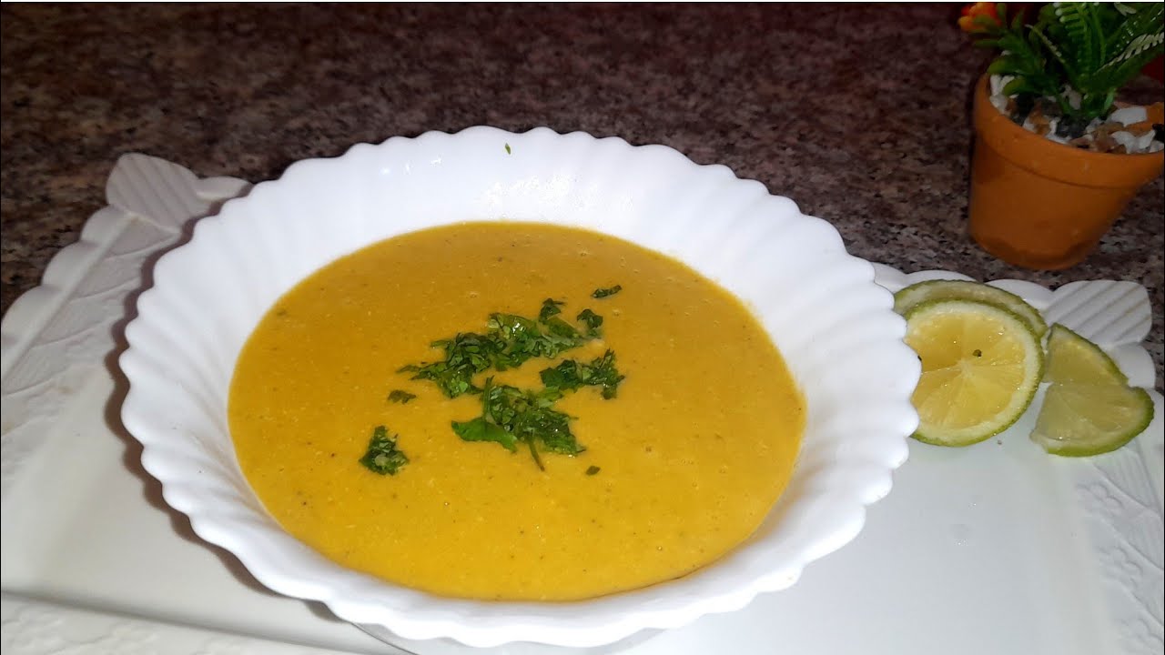 حساء العدس الأحمر بالخضار صحي ولذيذ Cuisinedz4044 شوربة شوربةصحية Youtube