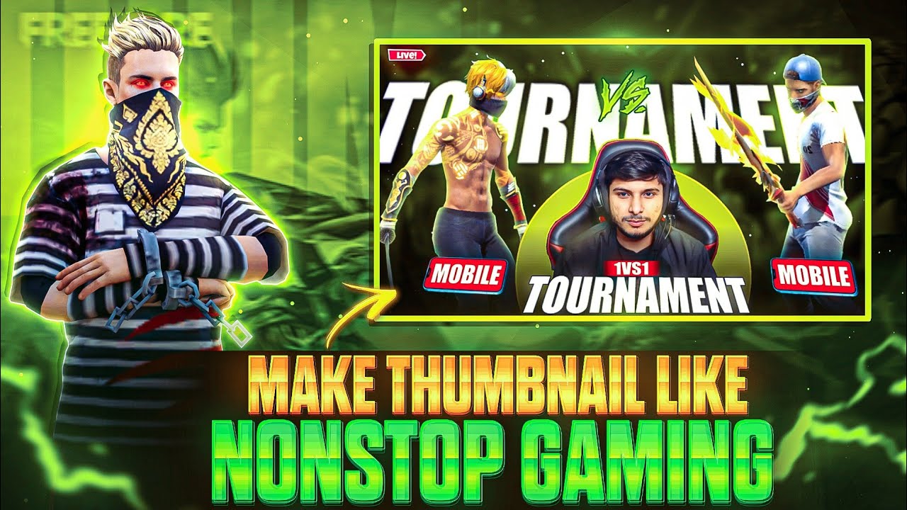 How To Make Thumbnail Like Nonstop Gaming 😱💯 FF Thumbnail Tutorial 💪 ️ ...